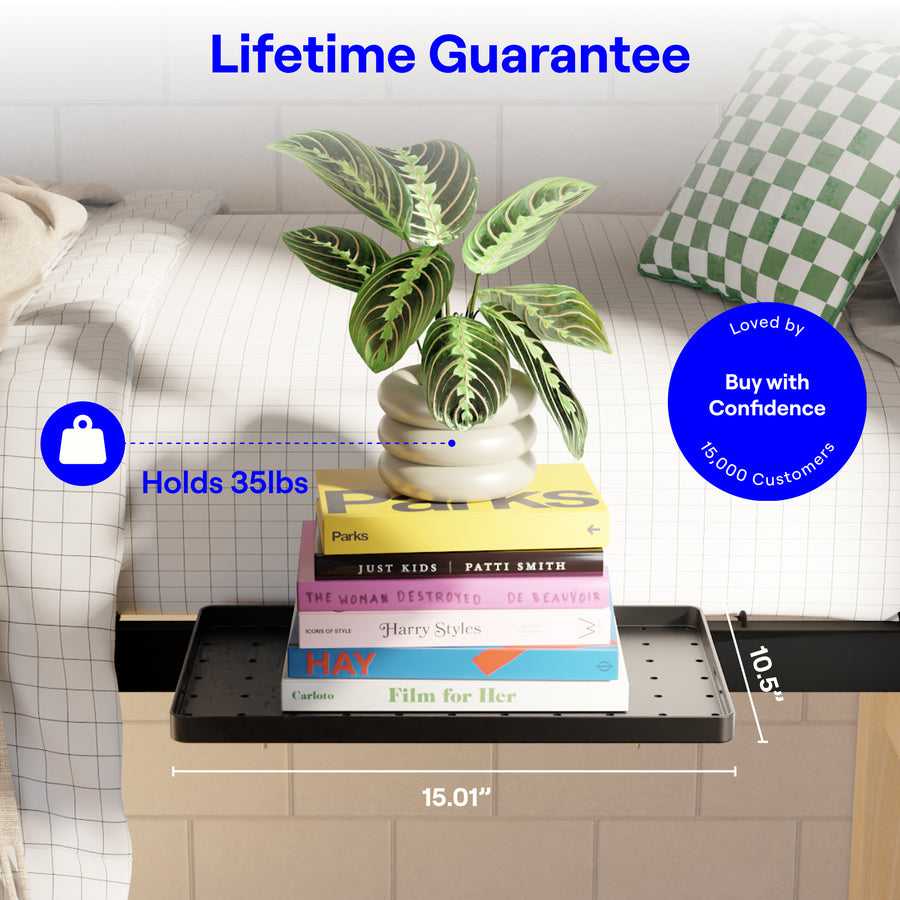 BedShelfie - Modern Bedside Shelf / a Space-Saving Floating Nightstand ...